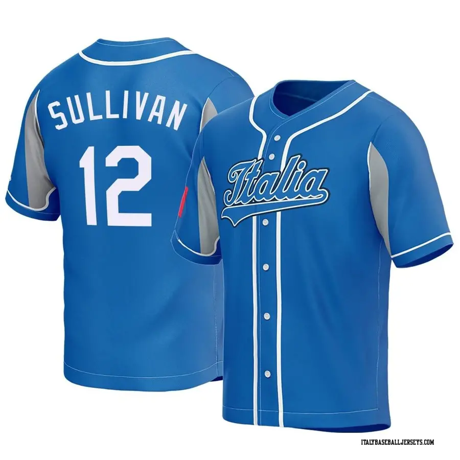 Italy Baseball Men's Brett Sullivan 2023 World Baseball Classic Jersey ...